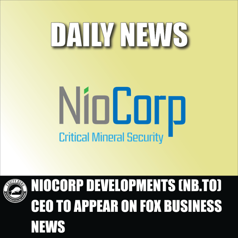 NioCorp Developments (NB.TO) confirming major technical break?